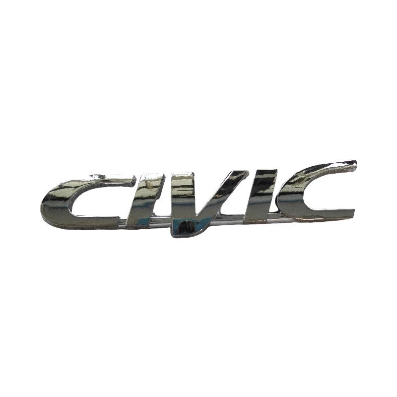 Honda CIVIC Letter Emblem Short Silver Chrome Trunk Badge Replacement ...